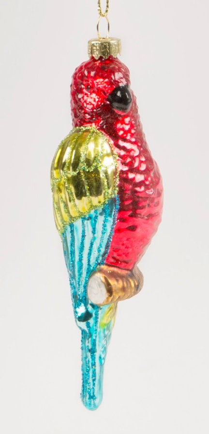 Glass Parrots Hanging Christmas Tree Decorations Winter - Etsy UK