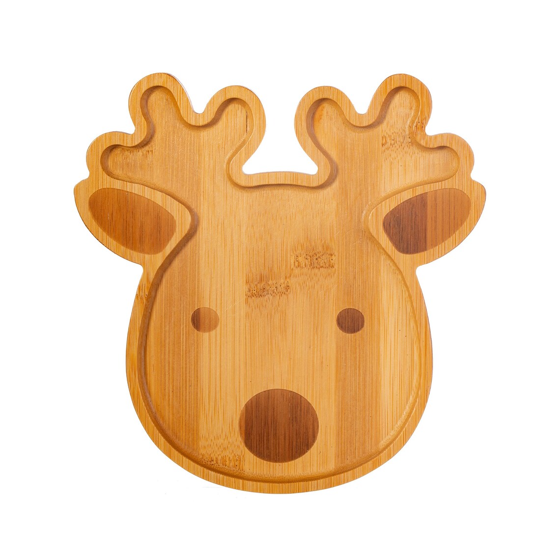 Rudolph Reindeer Bamboo Plate - Children's Kid's Tableware Sustainable ...