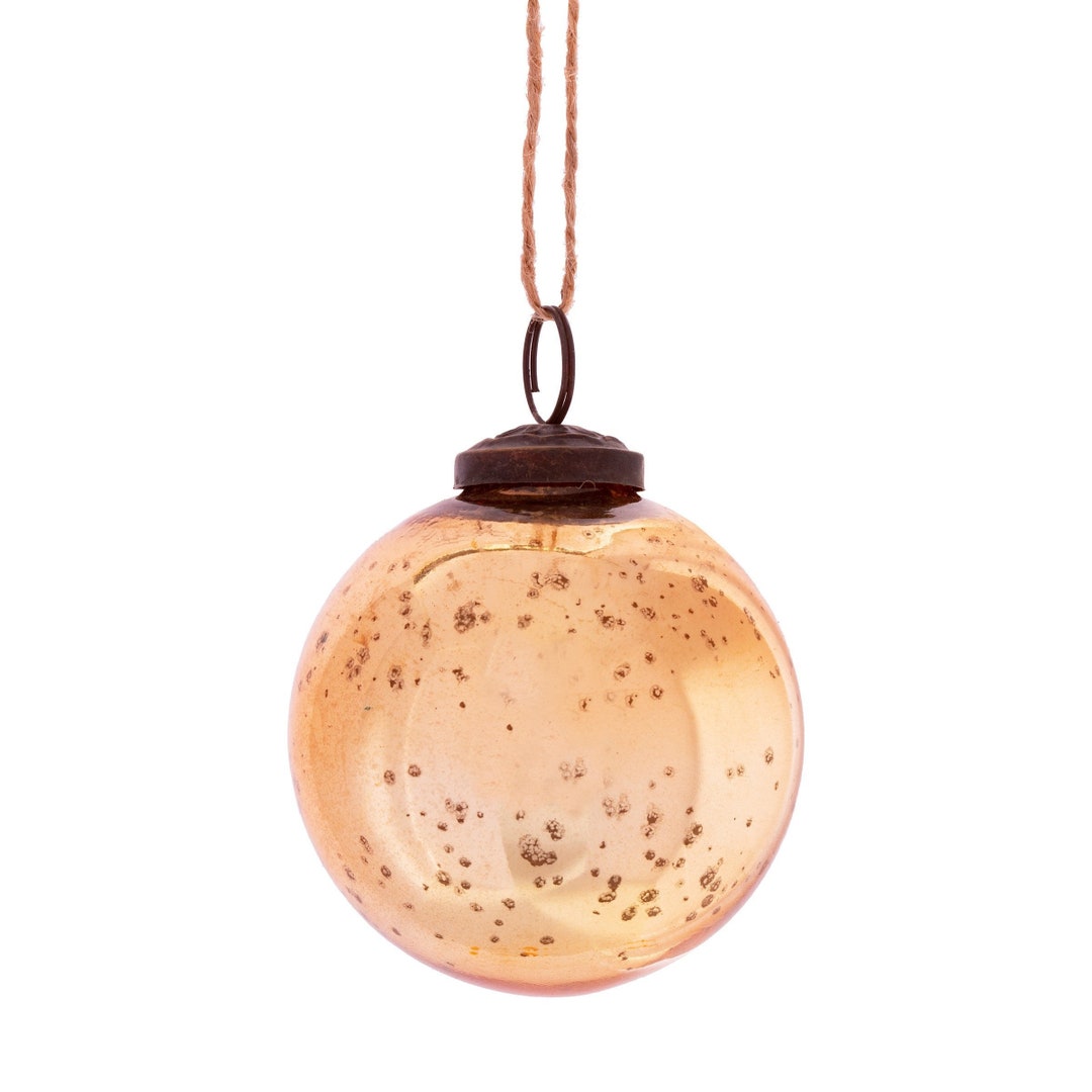 Gold Vintage Glass Christmas Tree Bauble (small or Large) - Decoration ...