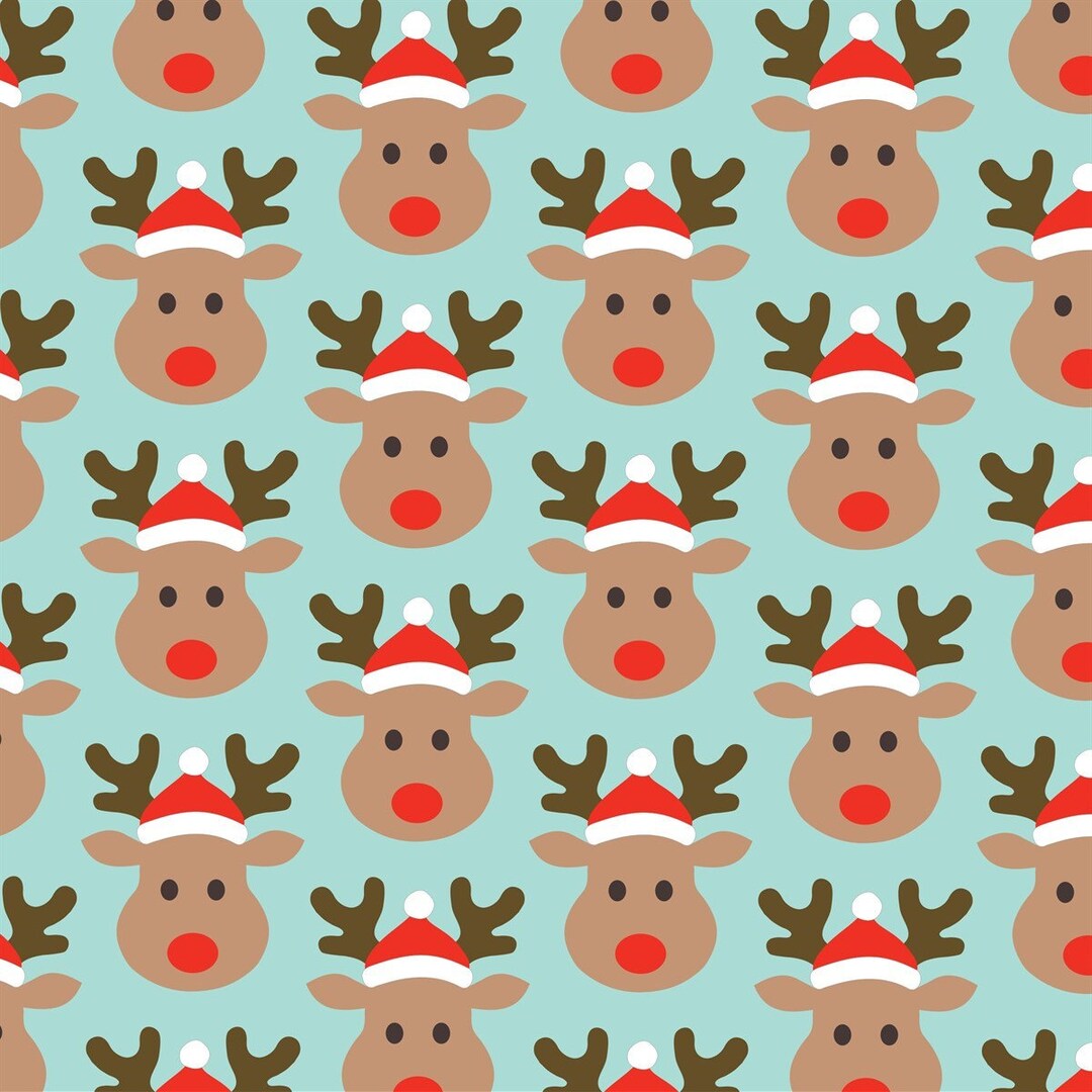 Rudi Rudolph Wrapping Paper Gift Wrap - Winter Festive Fun Cute ...