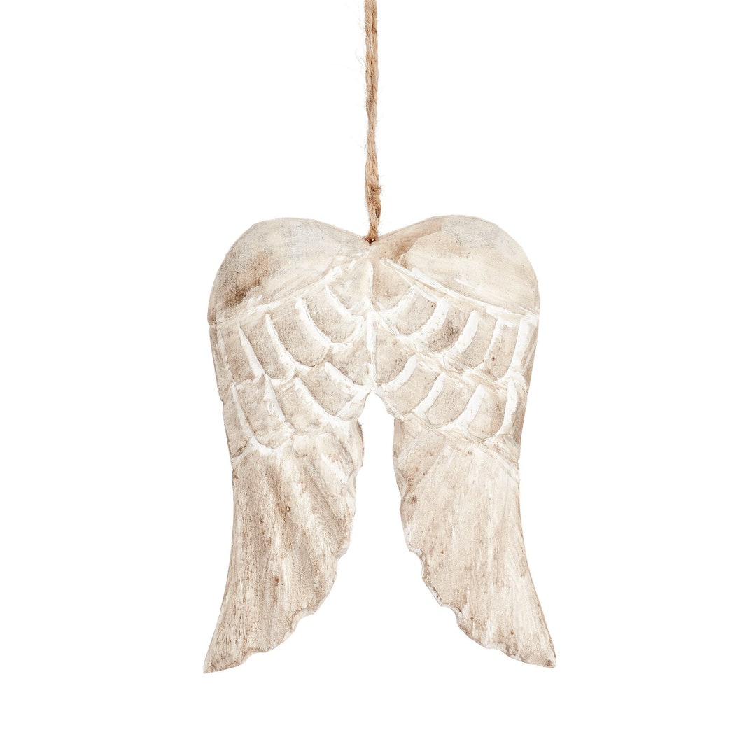 Wooden Angel Wings Christmas Tree Decoration - Winter Wonderland ...