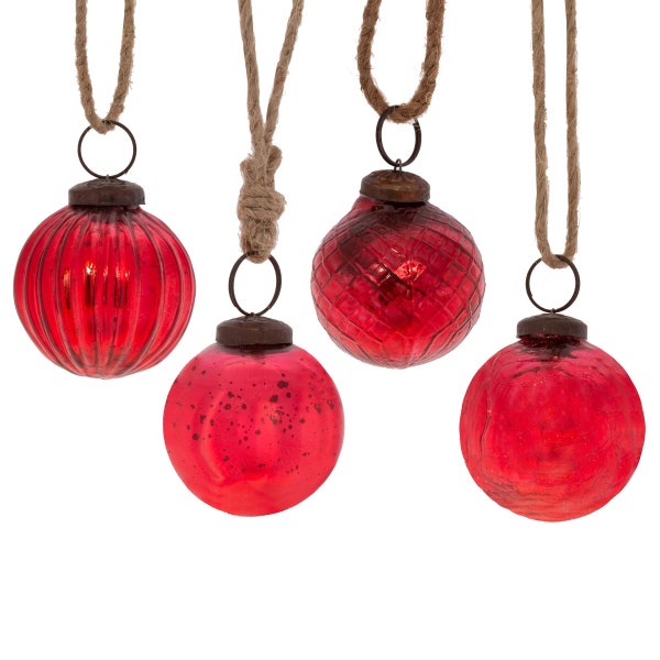 Red Glass Balls - Etsy UK