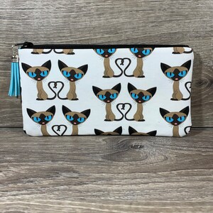 Siamese Cats | Zipper Pouches | Coin Purse | 2 Sizes | Pencils and Pens ...