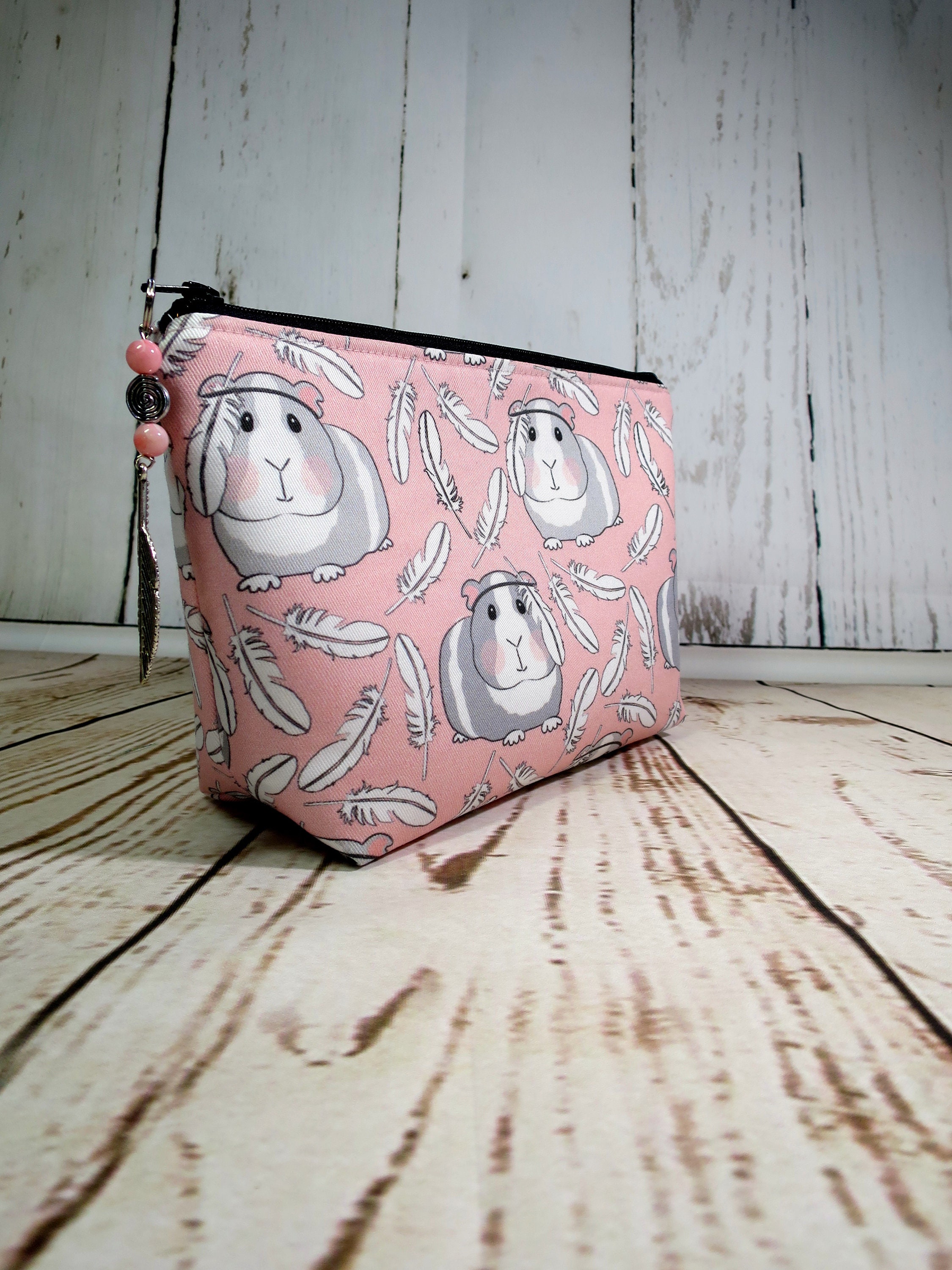 Guinea Pigs and Feathers Zipper Pouch Adorable Gift for - Etsy
