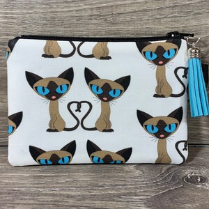 Siamese Cats | Zipper Pouches | Coin Purse | 2 Sizes | Pencils and Pens ...