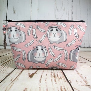 Guinea Pigs and Feathers Zipper Pouch, Adorable Gift for Animal Lover ...