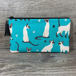 Adorable Siamese Cats Zipper Pouch - Perfect for Makeup & Pens - 2 ...