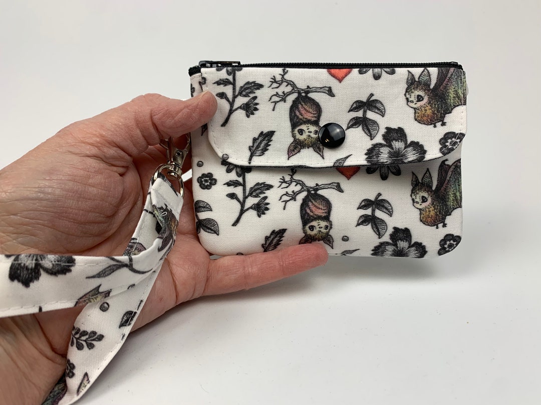 Bats ID Wallet With Clear Pocket, Zipper Pocket, Snap Pocket and ...