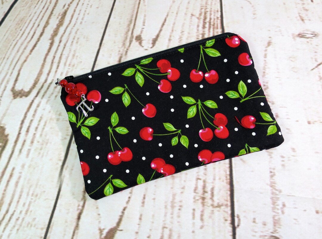 Cherry Pie pi Cherry Print With Pi Charm Excellent Pencil Pouch for ...