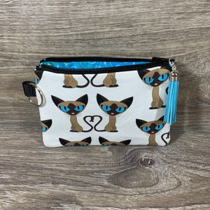 Siamese Cats | Zipper Pouches | Coin Purse | 2 Sizes | Pencils and Pens ...