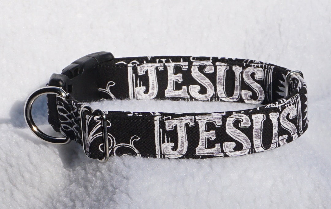 Jesus Dog Collar/ Christian Dog Collar/ Jesus is My Savior/ My Messiah ...