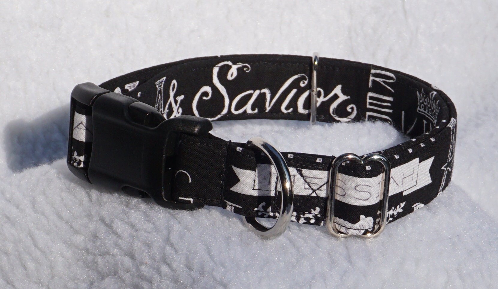 Christian Dog Collar/ Jesus is My Savior/ My Messiah/ Religous Family ...