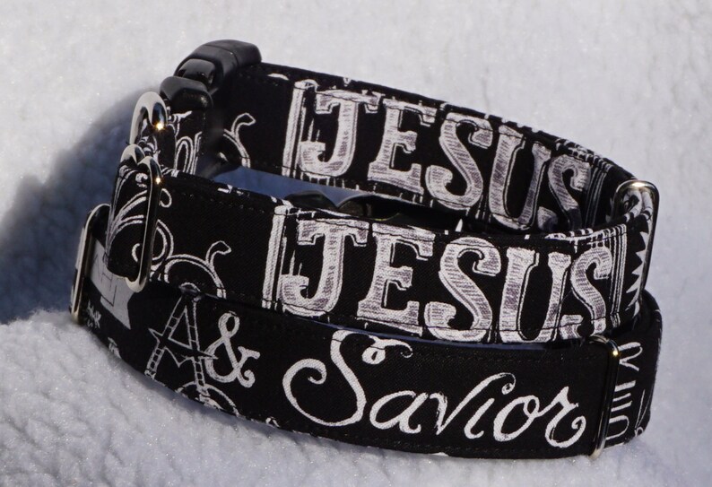 Christian Dog Collar/ Jesus is My Savior/ My Messiah/ Religous | Etsy