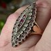 Ruby and Diamond Navette Ring - Etsy