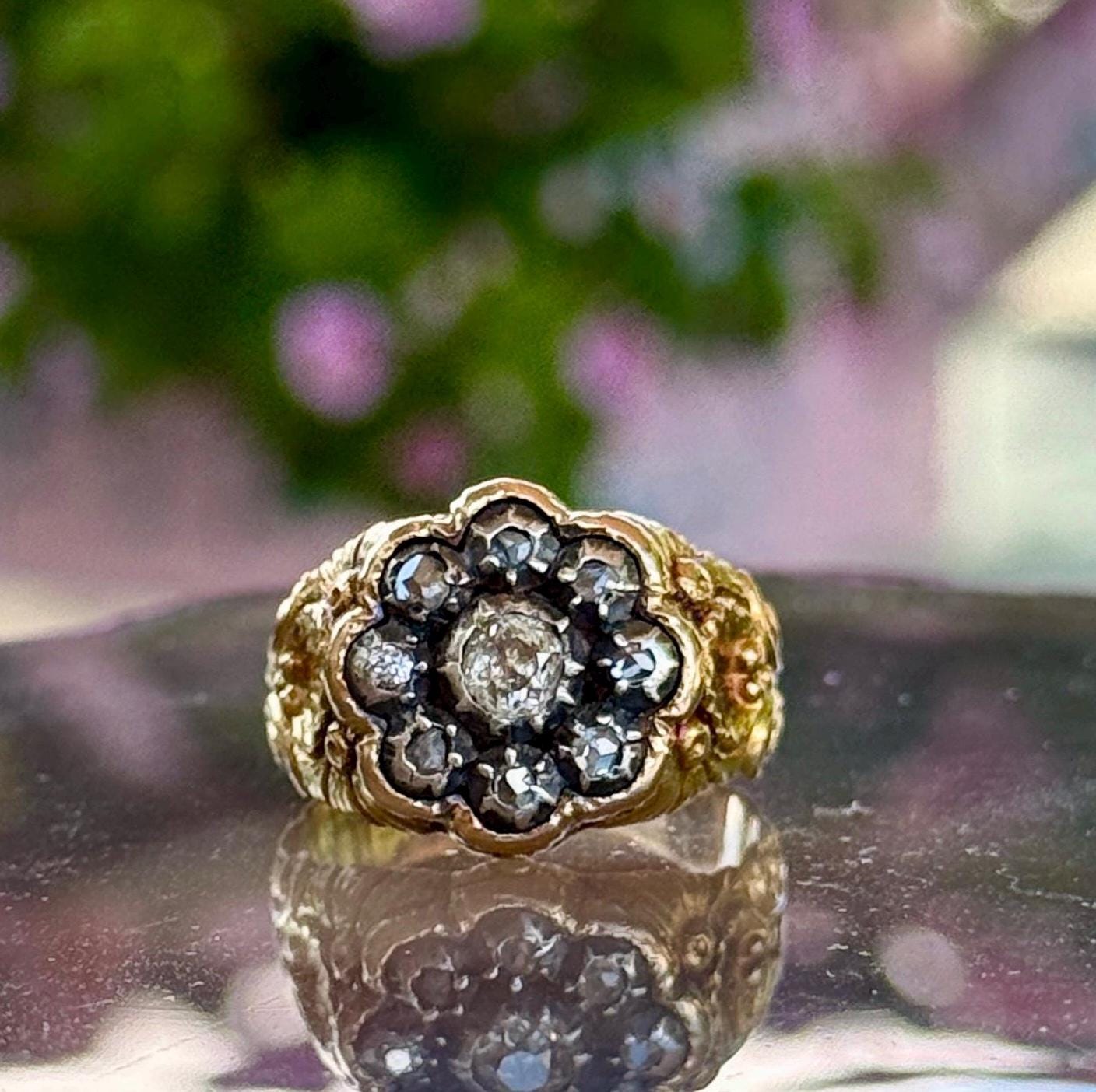 Georgian Diamond Cluster Ring, C.1820s–1830s - Etsy
