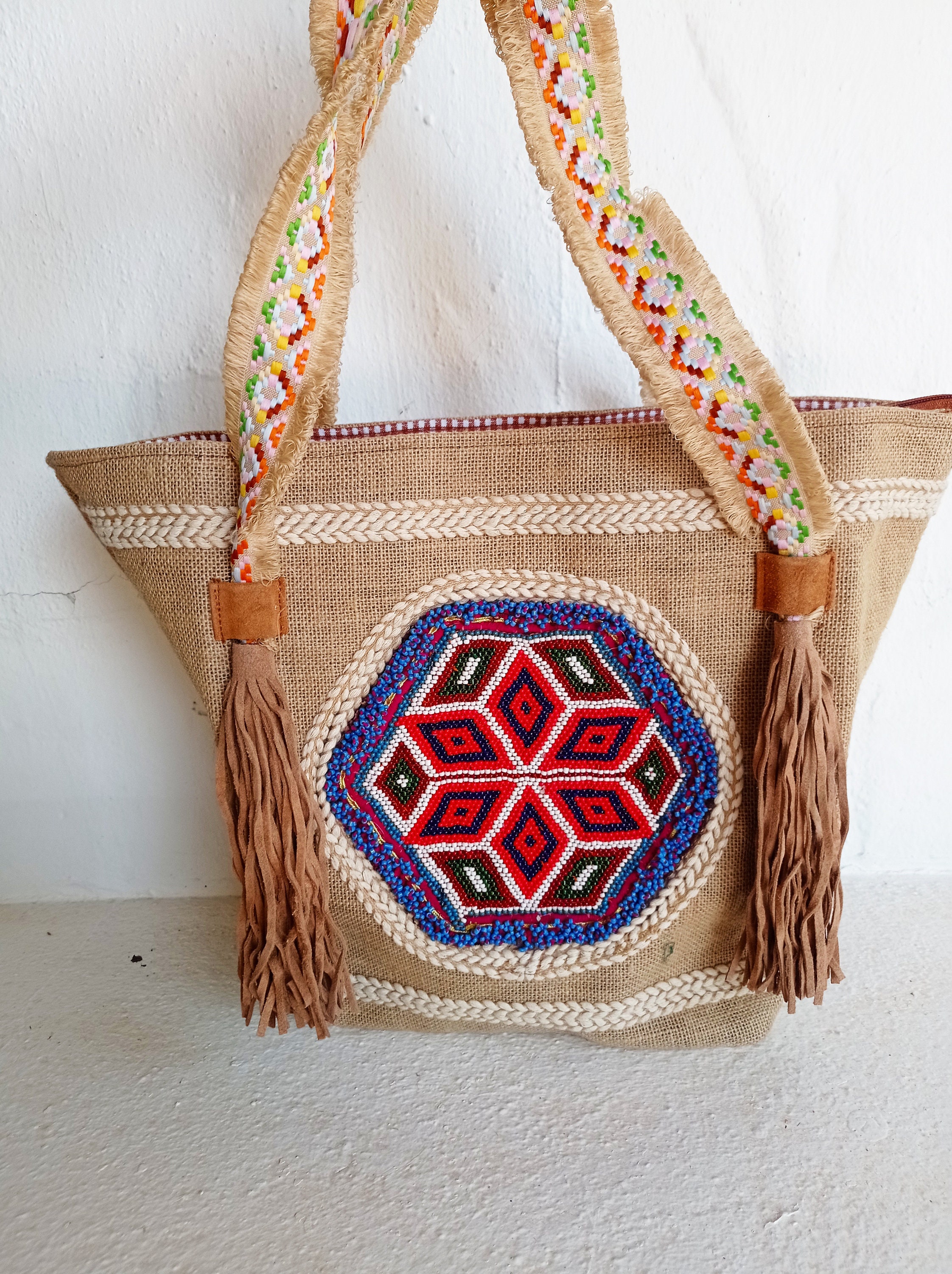 Boho Beach Bag Inca 5 - Etsy