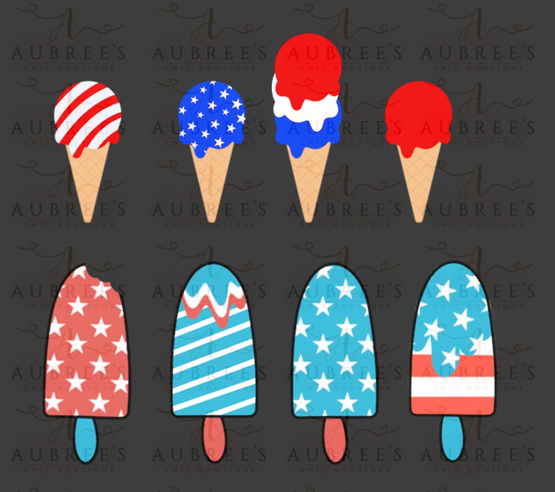 Patriotic Popsicle Bundle PNG 4th of July PNG Fourth of July PNG ...