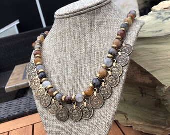 Gypsy Coin Necklace | Etsy