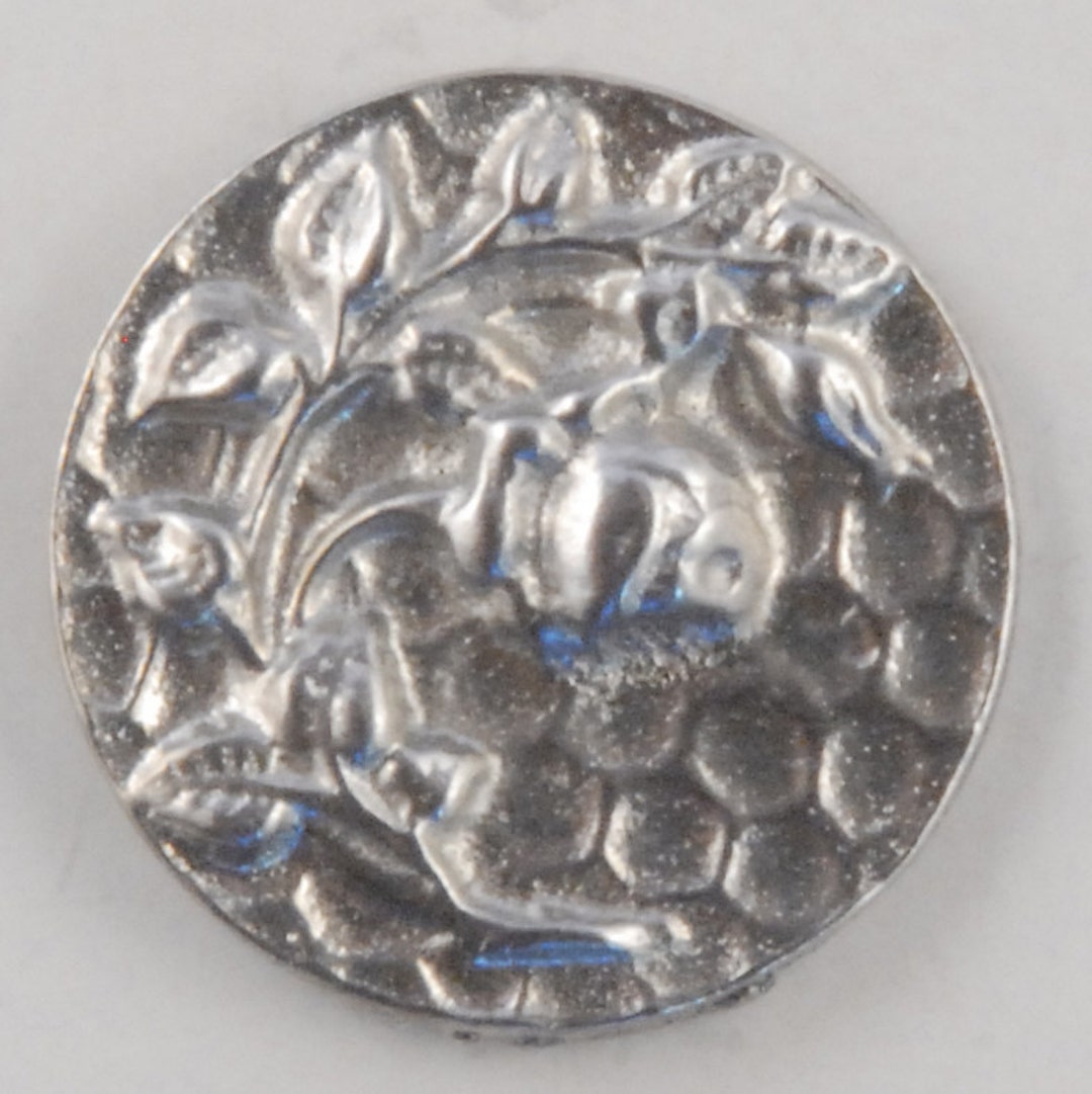 Victorian Rose Button 5/8ths, #135 a Delicate Rose Bud Rises up From ...