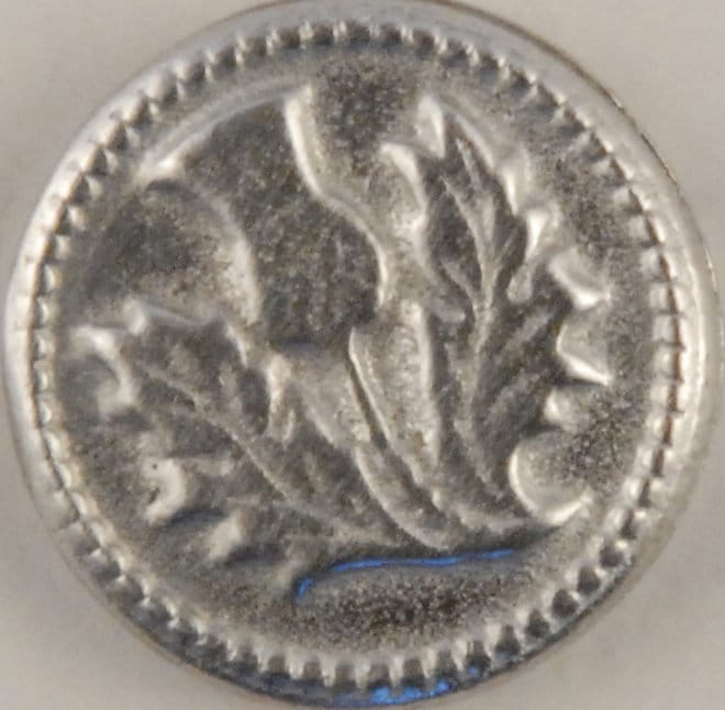 Thistle Button 5/8th smallest button in 3 button series, #123 & #182 ...