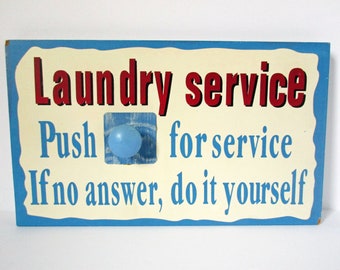 Vintage laundry sign | Etsy