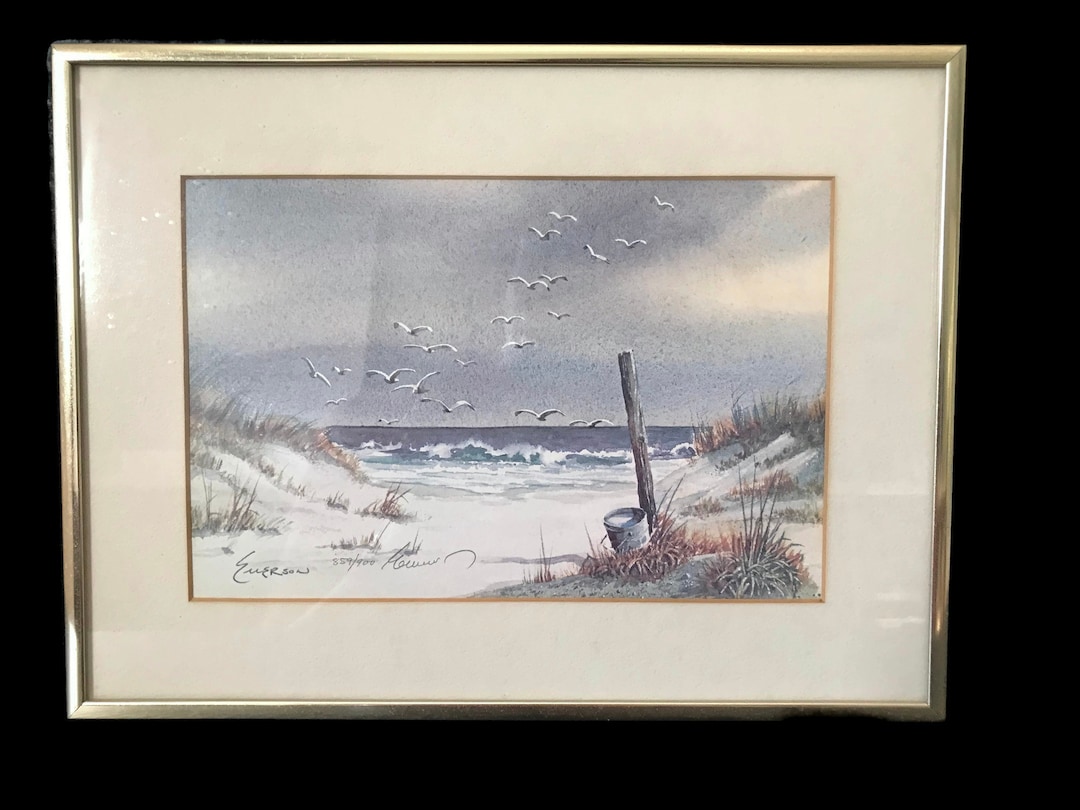 Buy Ed Emerson SIGNED NUMBERED 9" X 12" Framed Beach Print, Flight ...