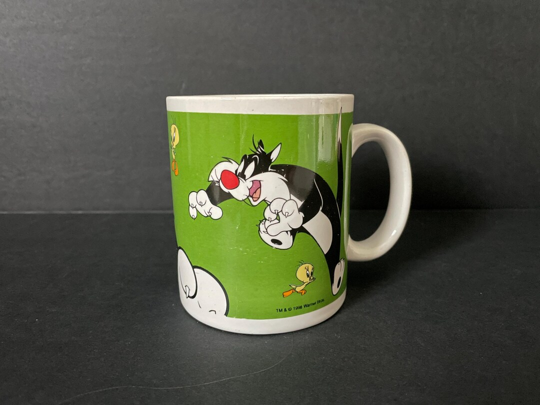 Loony Tunes Sylvester and Tweety Bird Mug, Vintage 1998 Warner Bros ...