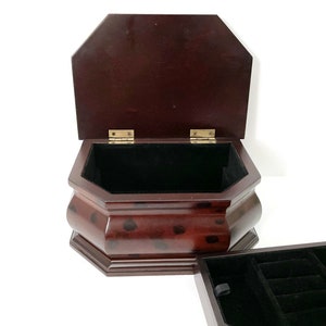 Bombay Company Jewelry Box With Removable Tray, Keepsake Trinket Wooden ...