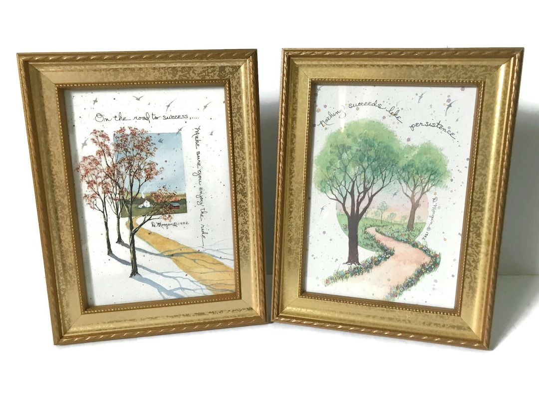 D Morgan Art Print Framed NOS, on the Road to Success Make Sure You ...