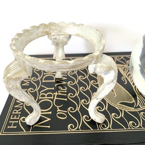 Vintage Painted Metal Crystal Ball Base, Glass Ball Stand Holder ...