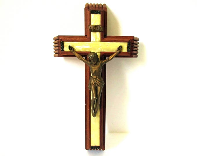 Vintage Sick Call Crucifix, Sick Call Home Visit Wooden Crucifix Cross ...