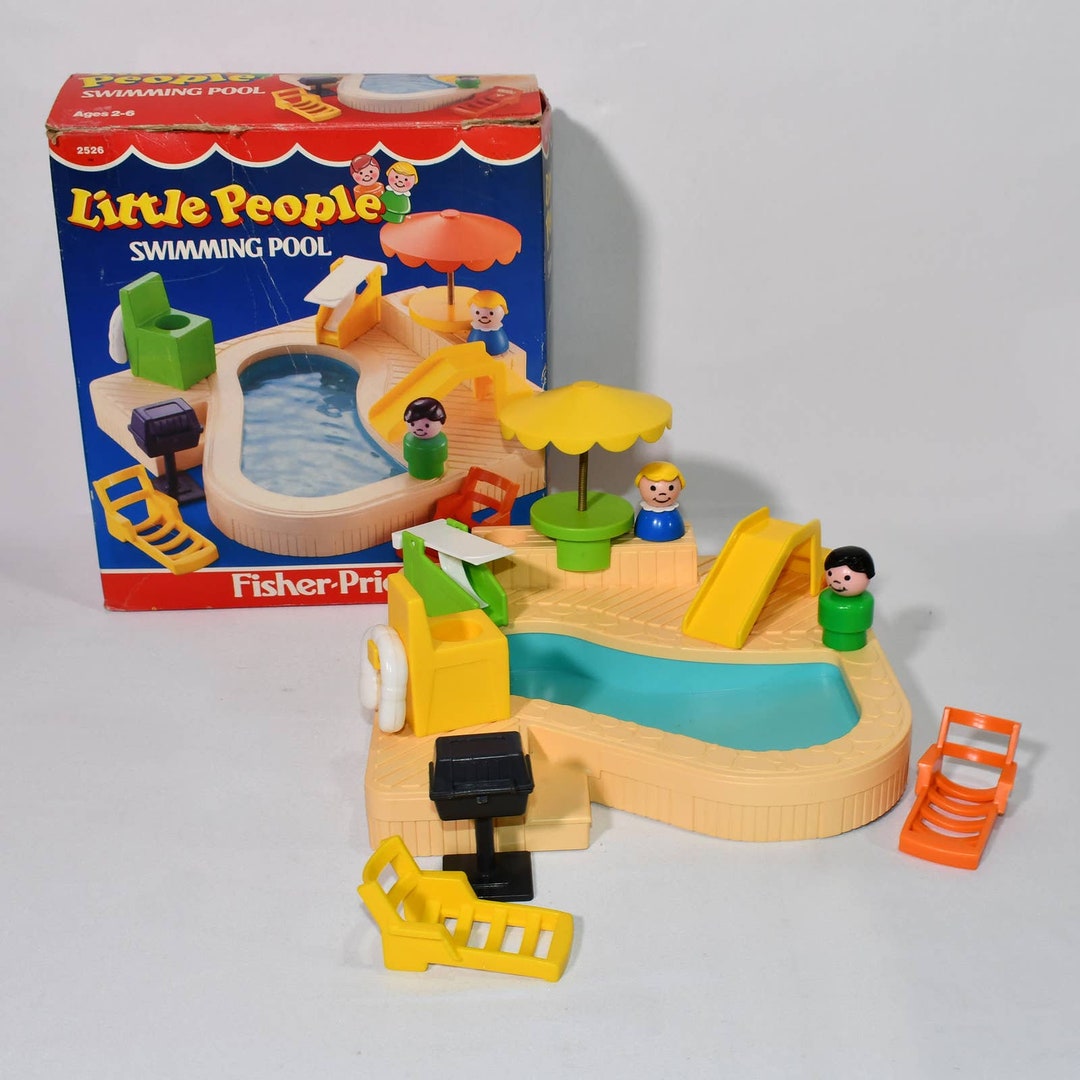 Complete 1986 Vintage Fisher Price Little People Swimming Pool - Etsy