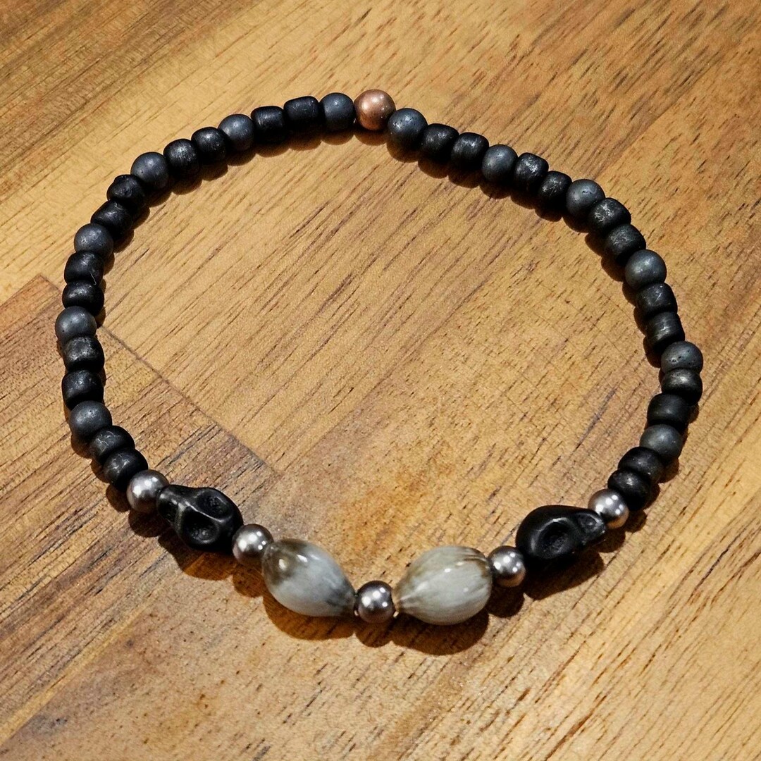 Indigegoth Cherokee Tears and Skull Bracelet - Etsy