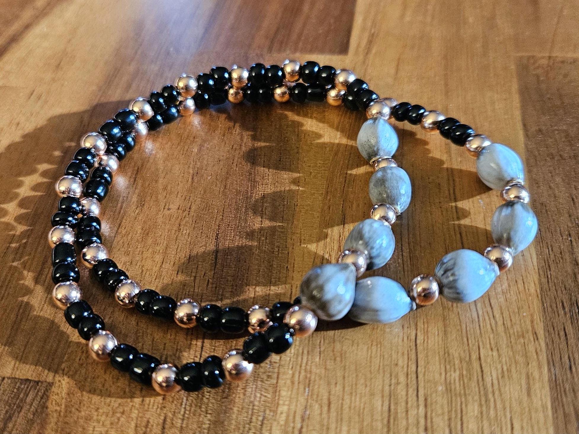 Cherokee Tears Bracelet With Copper and Glass Beads - Etsy