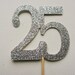 Glitter 25th Cupcake Toppers: Silver Anniversary Party Decoration - Etsy