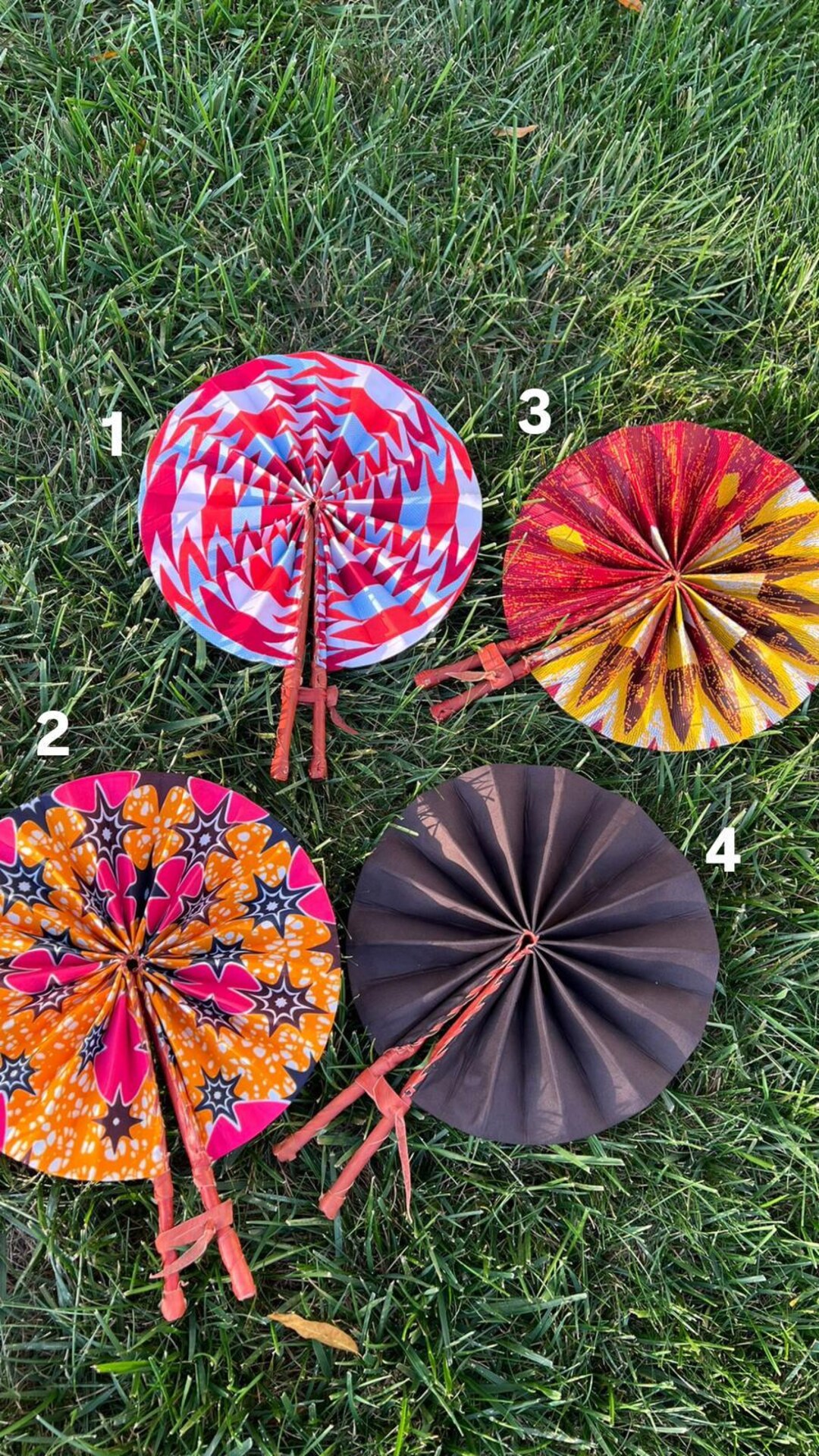 Hand Fan, Africa Fan , Ankara Print, African Print Fans With Leather ...