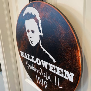 Halloween Front Door Hanger | Michael Myers Halloween Door Hanger ...
