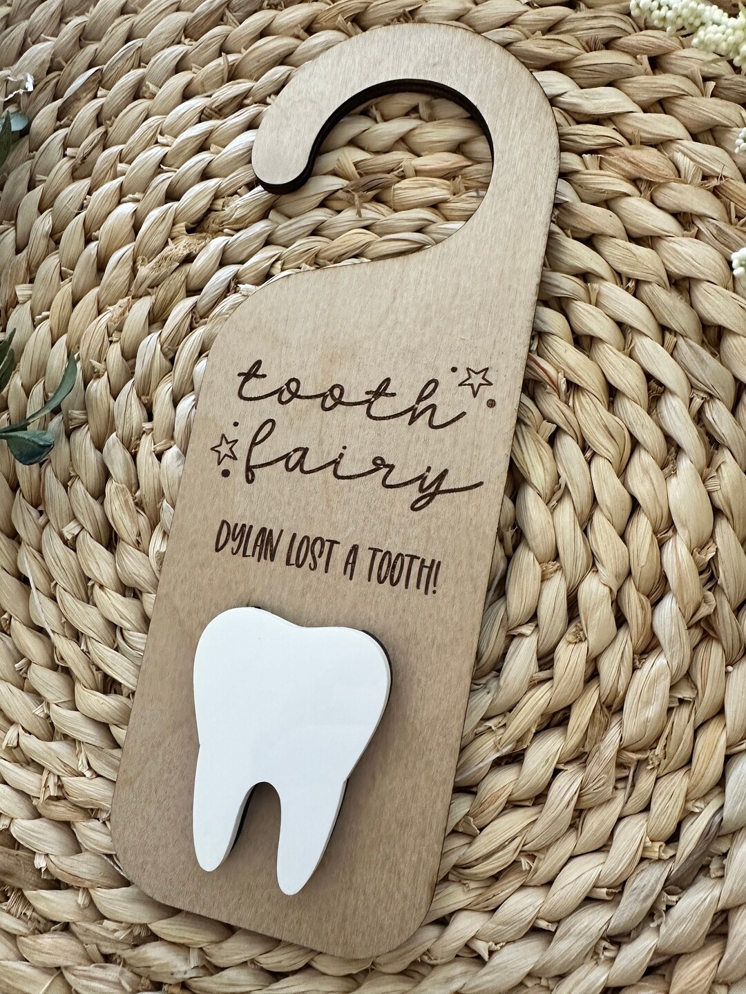Tooth Fairy Door Hanger, Customized Tooth and Money Holder - Etsy