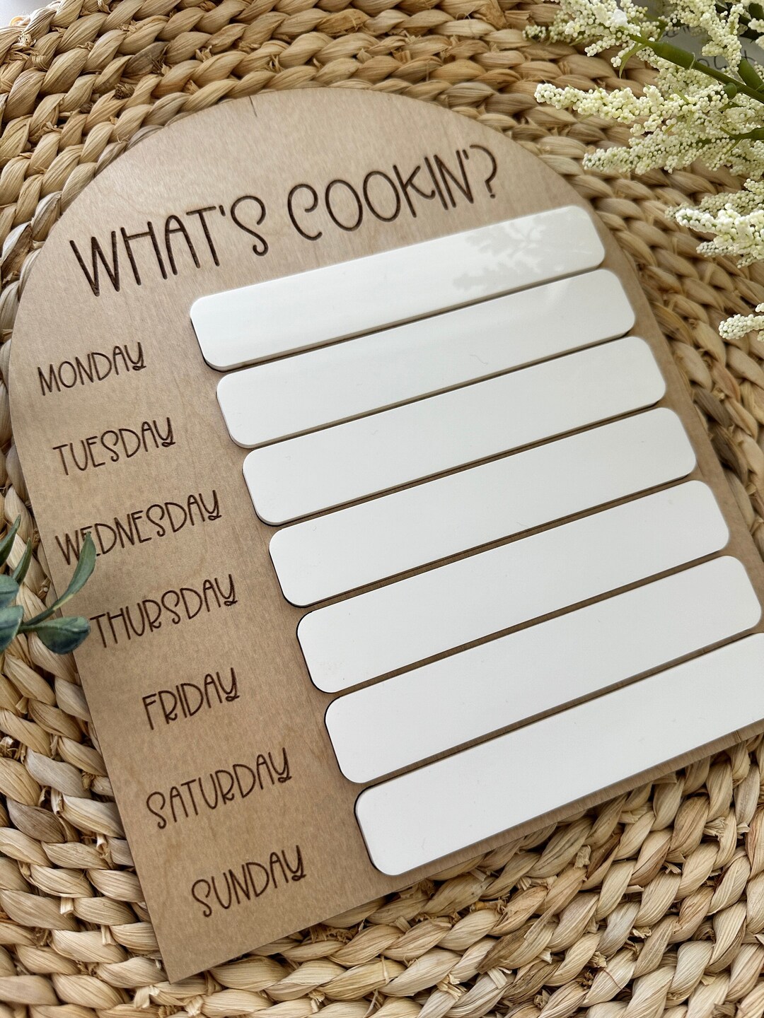 Weekly Meal Planner Dry Erase Sign Fridge Magnet Housewarming Gift ...