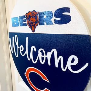 Chicago Bears Door Hanger: Navy & White Welcome Sign - Etsy