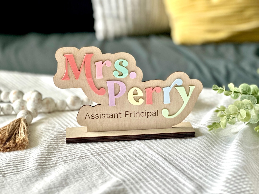 Teacher Name Sign | Teacher Gift | Principal Name Sign - Etsy