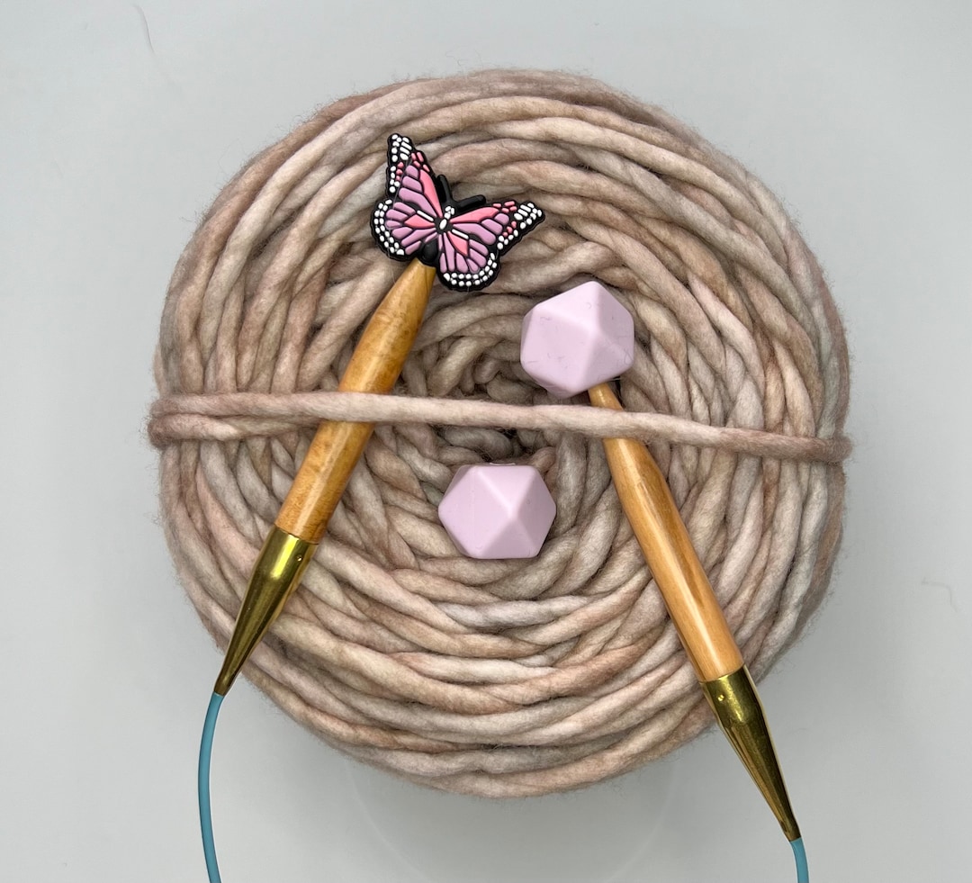 Butterfly Needle Stoppers| Knitting Needle Stoppers | Knitting Notions ...