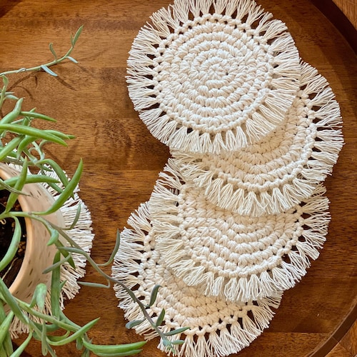 Boho Coaster Handmade Coasters Home Decor Crochet Coasters - Etsy