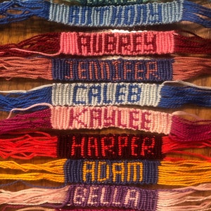 Friendship Name Bracelets - Etsy