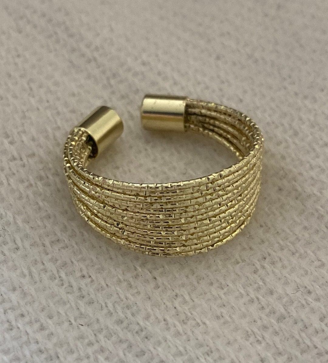 Gold Plated Steel Mesh Ring, Gold Mesh Statement Ring, Gold Design Ring ...