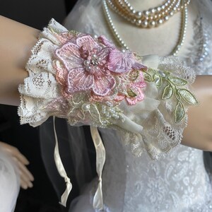 Victorian Lace Cuff, Brocante Cuff, Romantic, Wearable Art, Gypsy Cuff ...