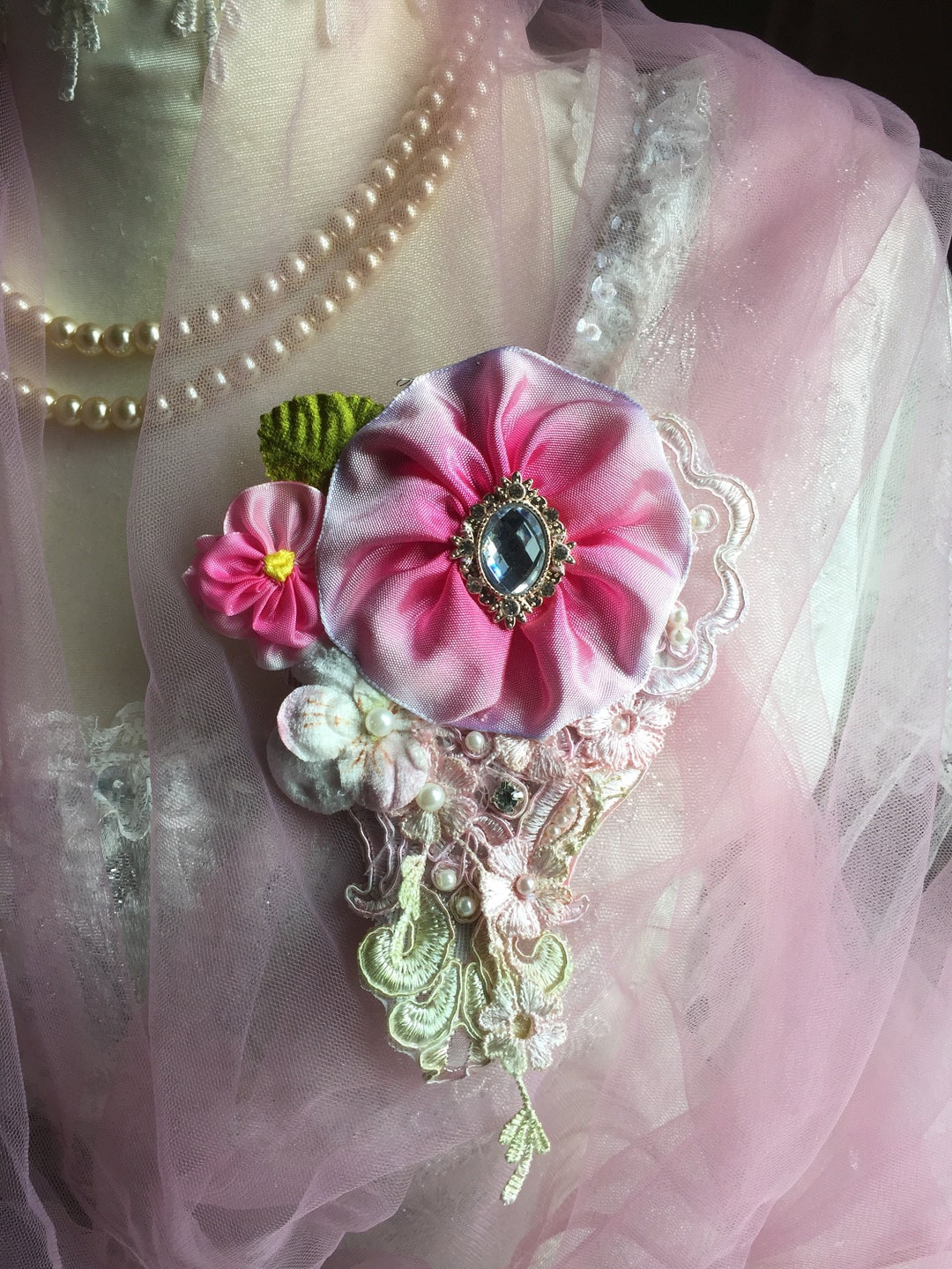 Floral Posy Pin Ethereal Brooch Artsy Pin Gift for Mom - Etsy