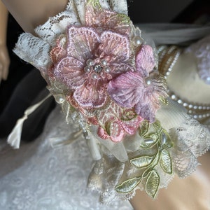 Victorian Lace Cuff, Brocante Cuff, Romantic, Wearable Art, Gypsy Cuff ...