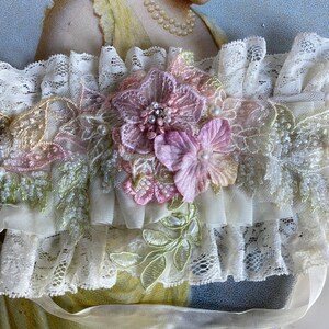 Victorian Lace Cuff, Brocante Cuff, Romantic, Wearable Art, Gypsy Cuff ...