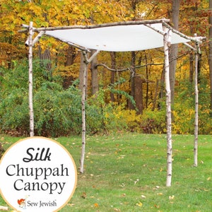 Wedding Chuppah Canopy - Silk - Jewish Wedding Huppah Canopy - White ...